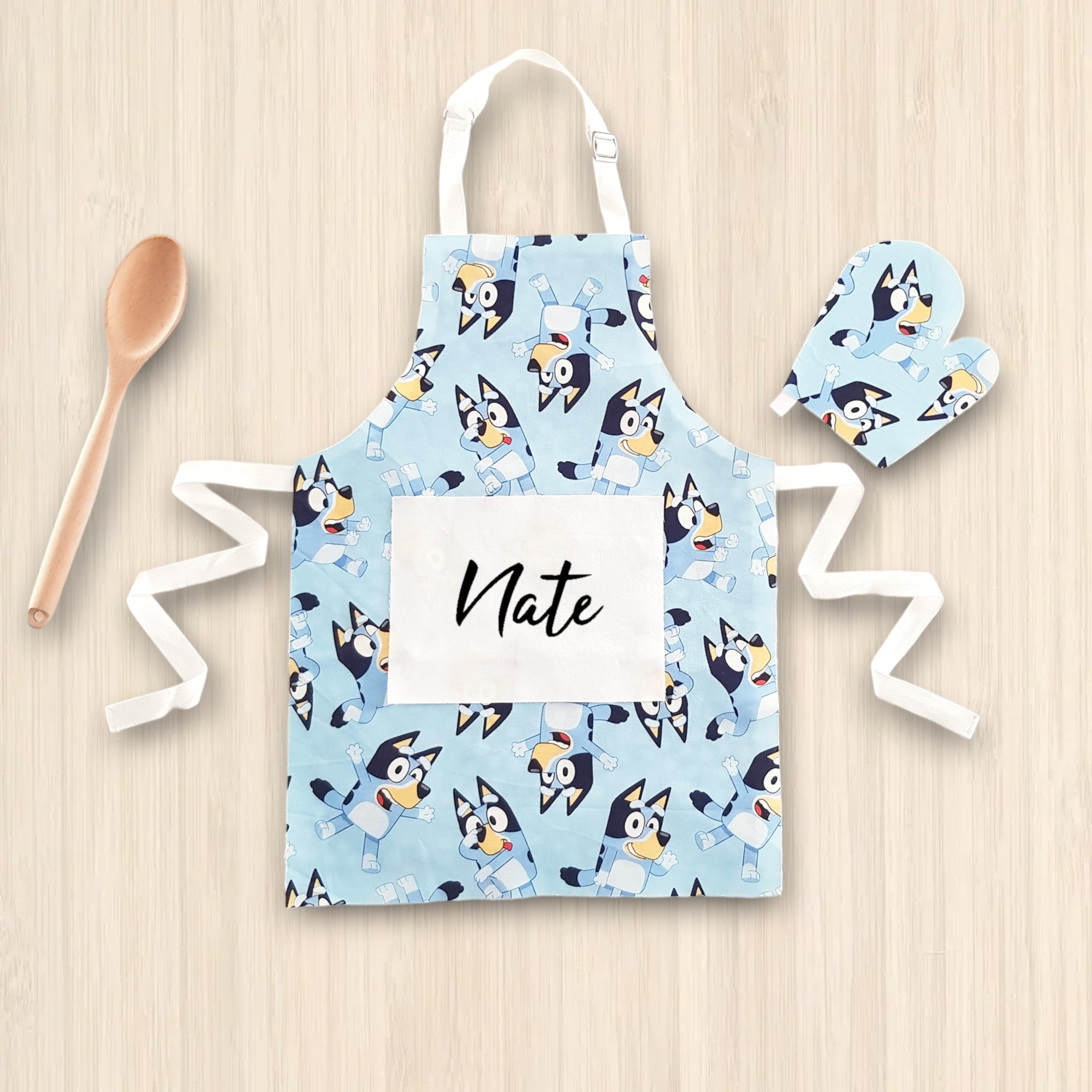 Bluey (Blue) | Personalised Apron – The Territory Baby Store